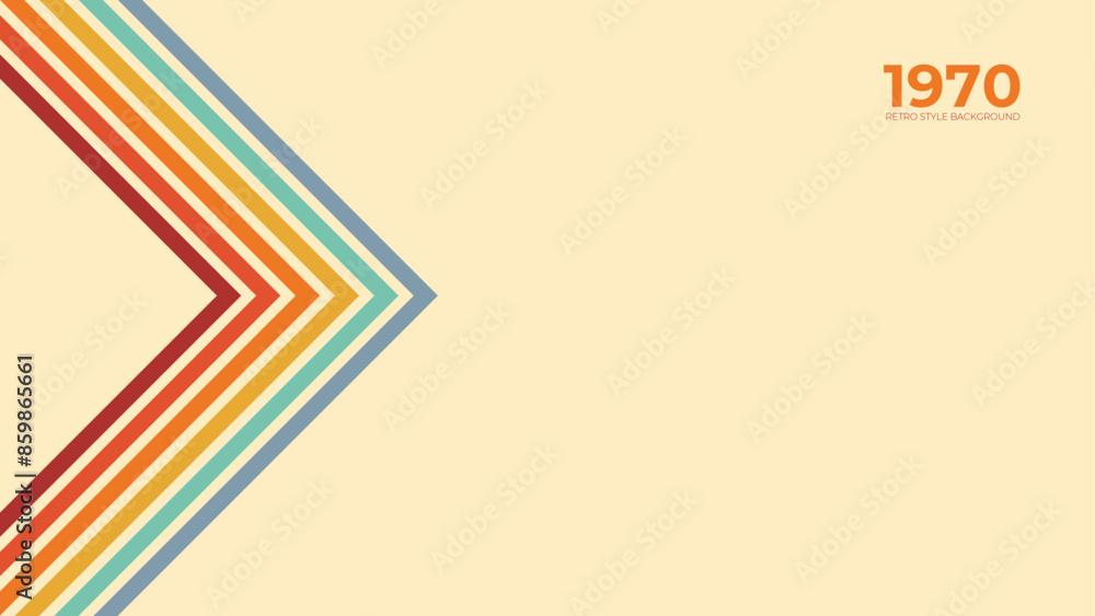 Abstract retro 70s background vector. Colorful vintage 1970 stylish ...