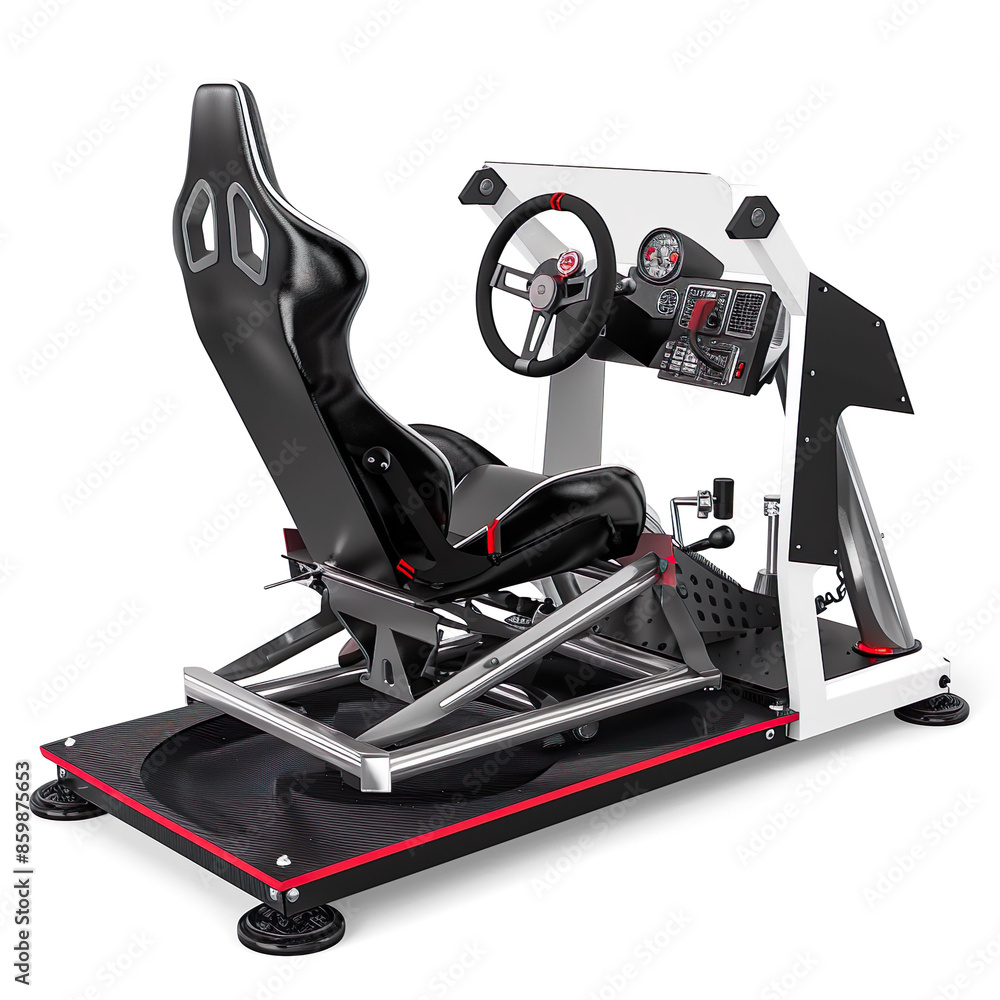 Racing Simulator Cockpit with Gaming Racing Steering Wheel and Foot ...