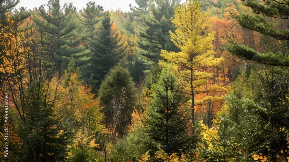 Exploring a temperate forest, with its mix of deciduous and evergreen ...