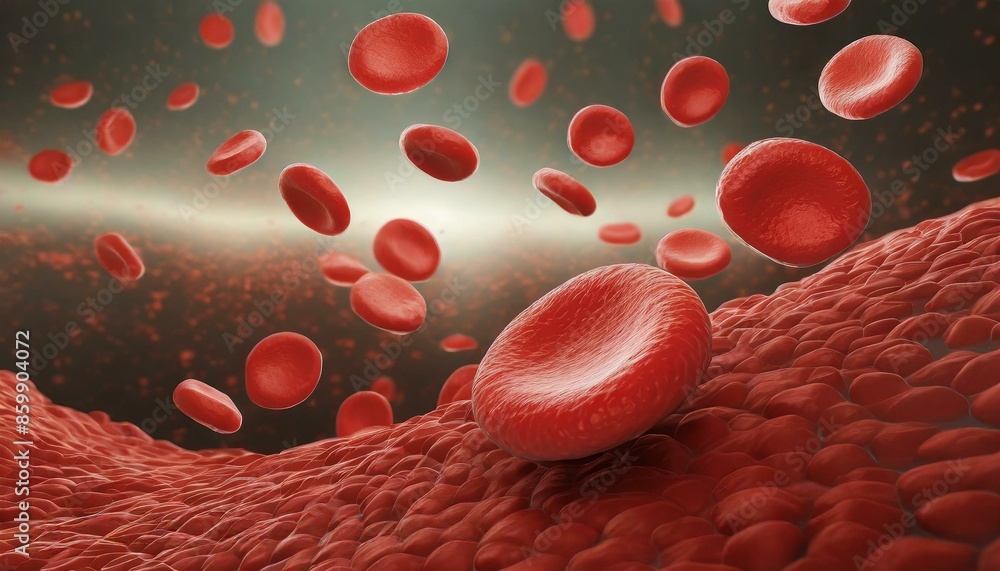 Blood cell red 3d background vein flow platelet wave cancer medicine ...