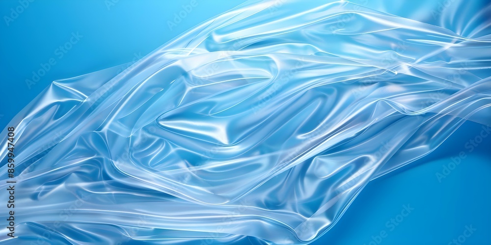 3D realistic plastic film wrap texture overlay for food packaging ...