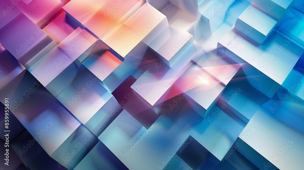 abstract 3d square white technology communication concept background ...