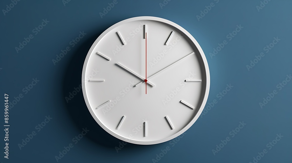 Simple minimal wall clock all design elements are layred and groped ...