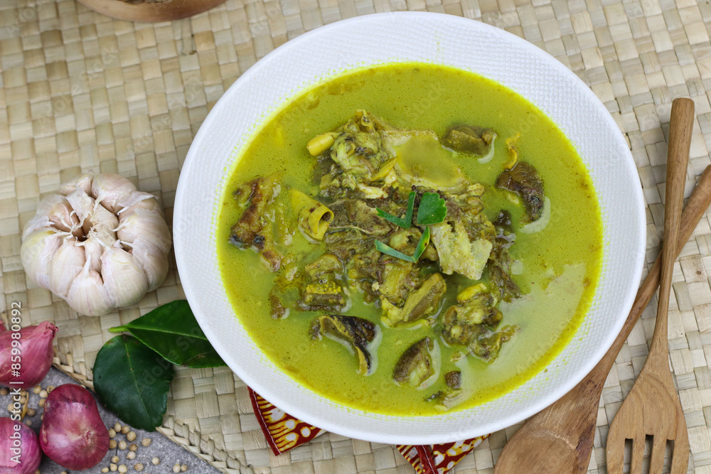 Gulai kambing or Indonesian traditional lamb curry, popular Indonesian ...