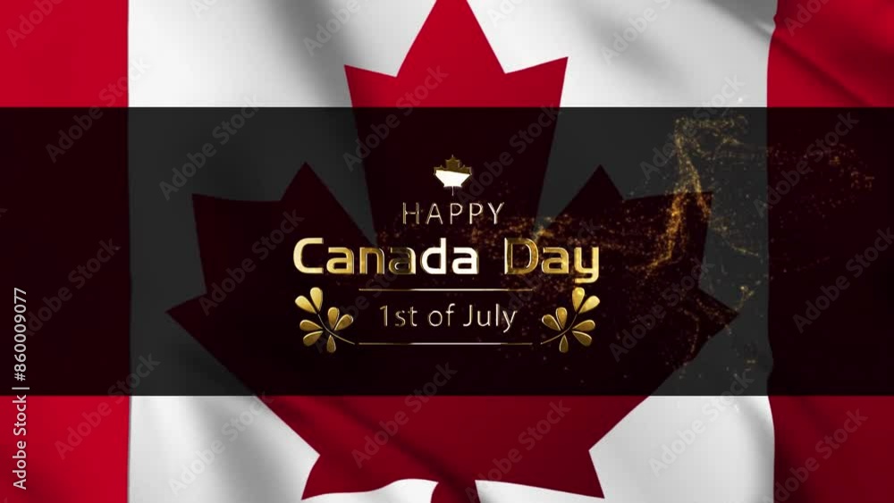 Happy Canada Day, Canada Day Flag Banner Poster Animation, 1St July ...
