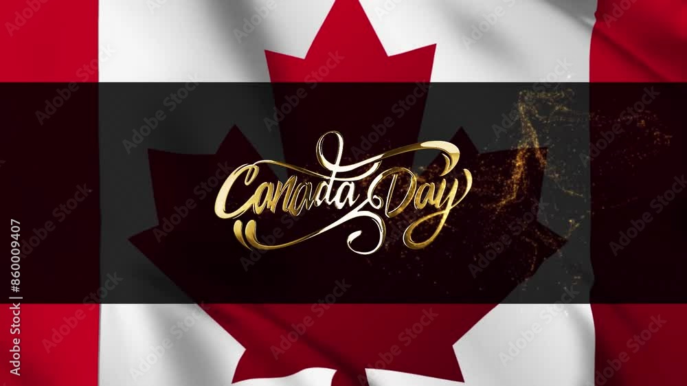 1st July Happy Canada Day Text Animation Video, Happy Canada Day ...