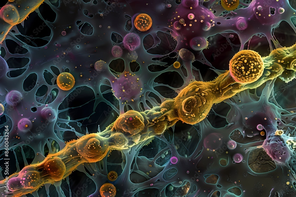 Photo Aesthetic, High-Resolution Photo: Microscopic Alien Microbe: A ...