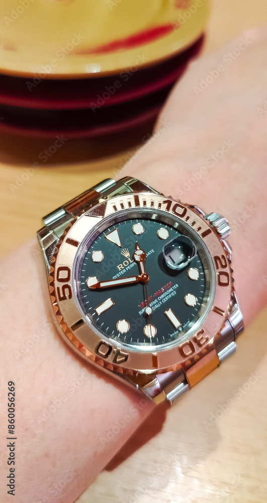 BANGKOK, THAILAND - MAY 31 : Rolex Yacht-master 126621 model, gold ...
