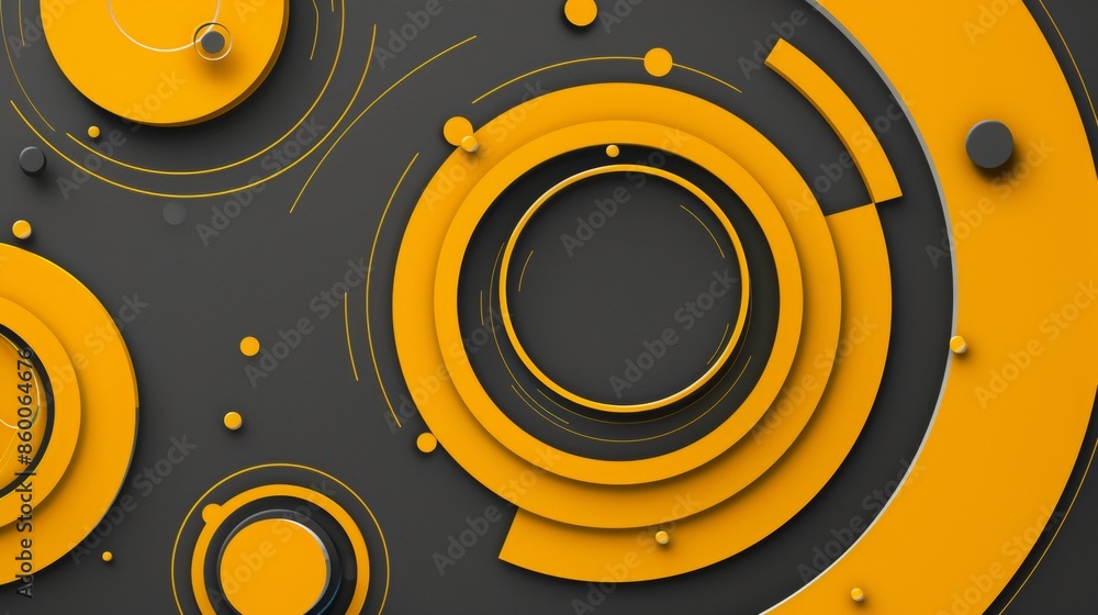 Full Service Circle On A Flat Plain Background Light Design Lines