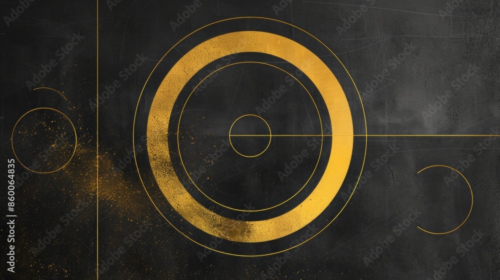 full service circle on a flat plain background, light design lines ...
