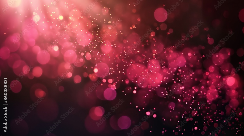 pink bokeh flare light effect on black background, for overlay and ...