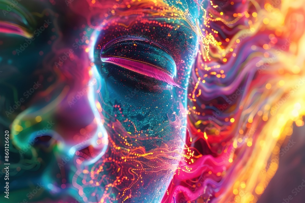 Ethereal Humanoid Oracle with Enigmatic Features and Serene Pose in ...