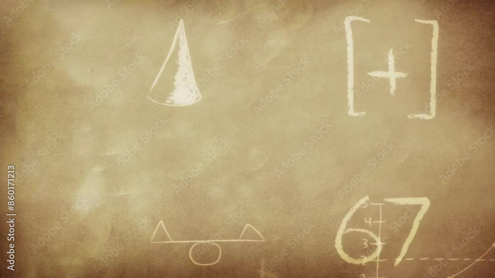 Maths Equations And Diagrams On Vintage Paper 4k animation of an ...