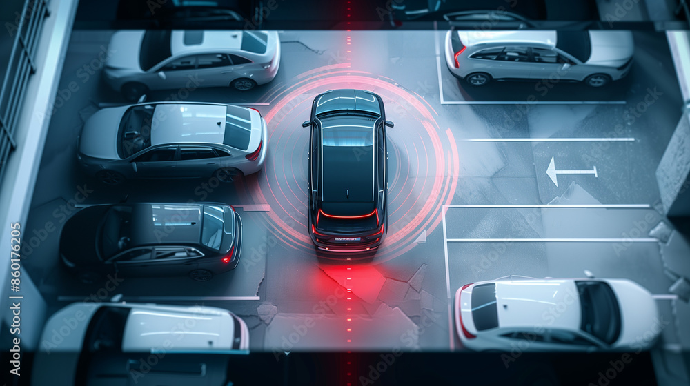 Visualization of the intelligent car parking assistant system from an ...