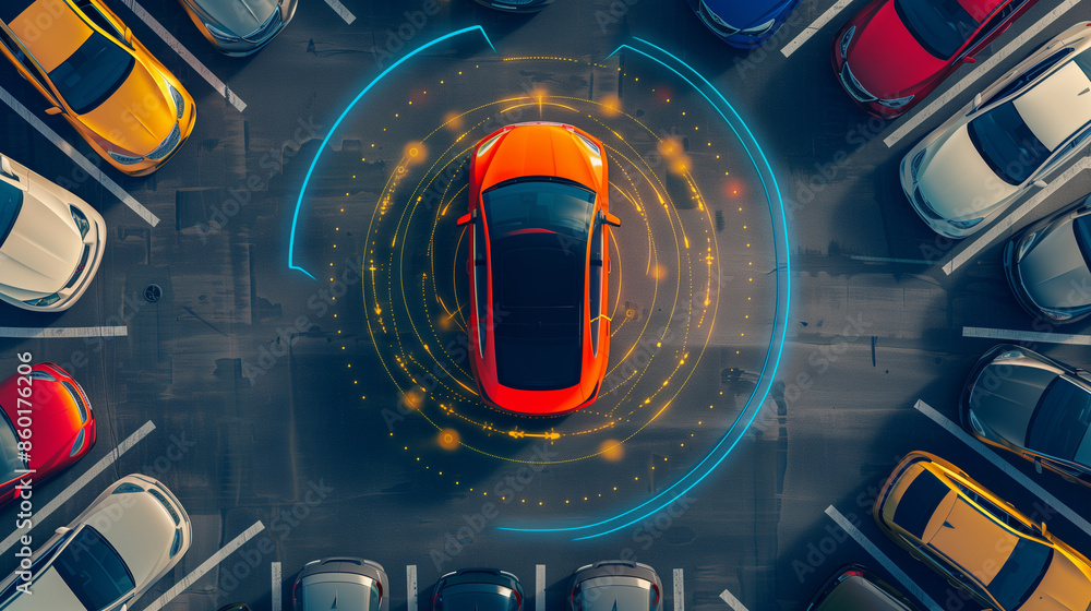 Visualization of the intelligent car parking assistant system from an ...