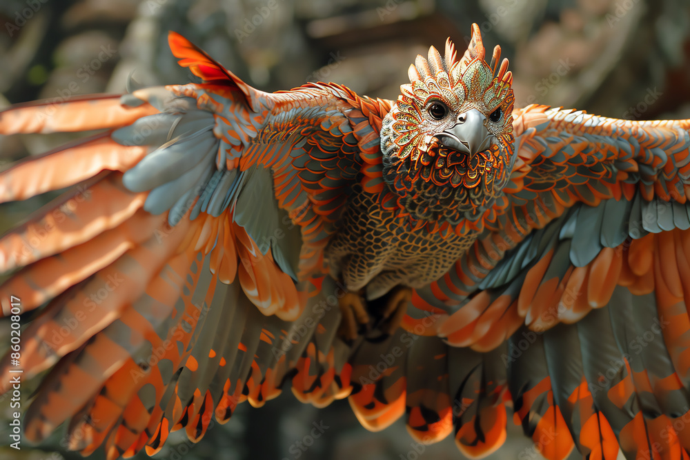 Garuda Flight The majestic Garuda soaring through the skies, wings ...