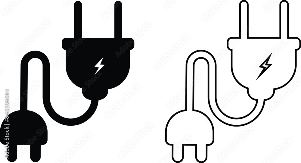 various charges icons flat and line collection isolated on transparent ...