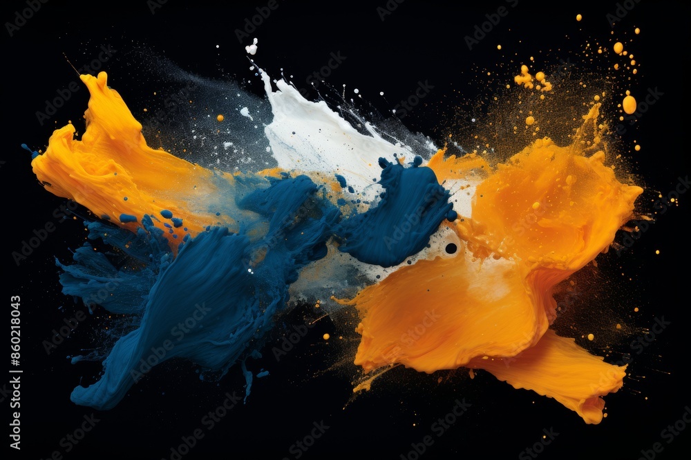 Dynamic and vivid splatter paint design in bold contrasting colors for ...