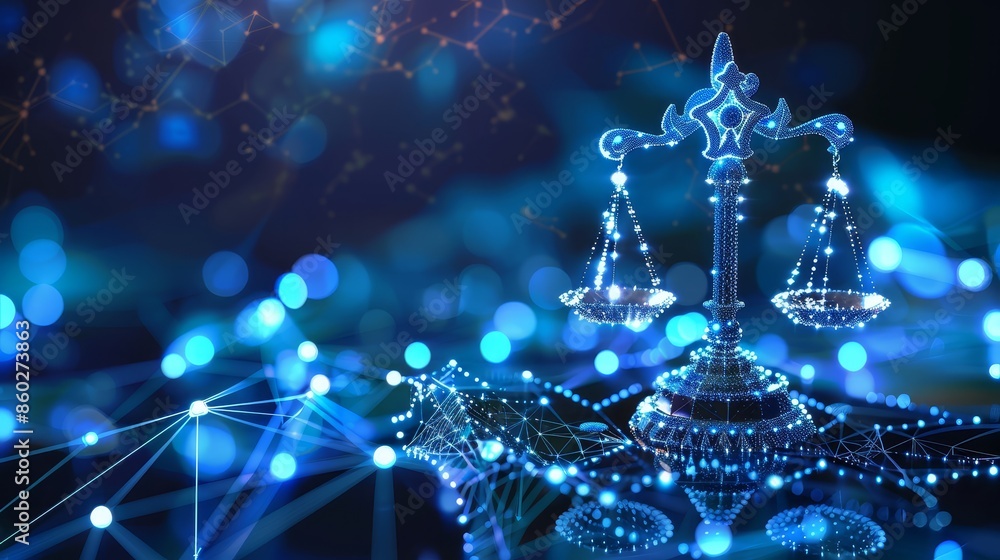 Scales of Justice in a Digital World - A digital rendering of the ...