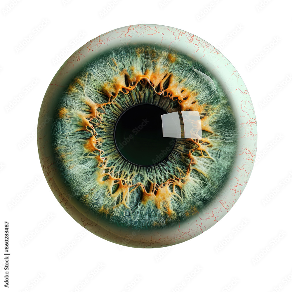 High-resolution close-up of a human eye with detailed iris patterns ...