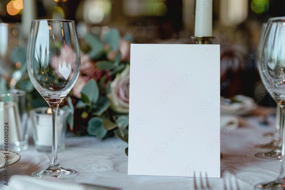 Romantic Dinner Menu Card Template Generative AI Stock Photo | Adobe Stock