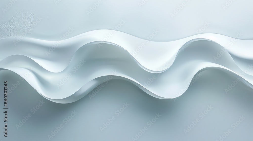 Minimalist wave shapes in white seamlessly integrate with a clean ...