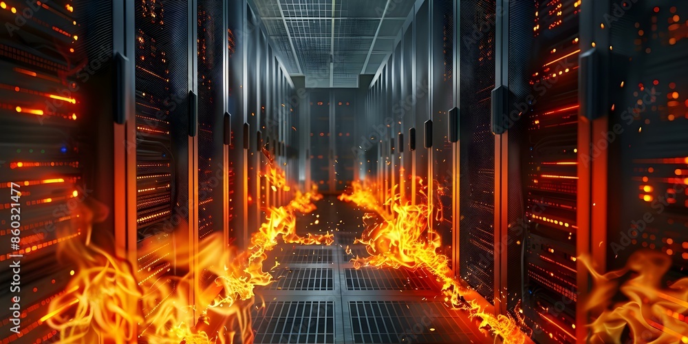 Supercomputer Technology in Data Center Server Room Destroyed by Fire ...