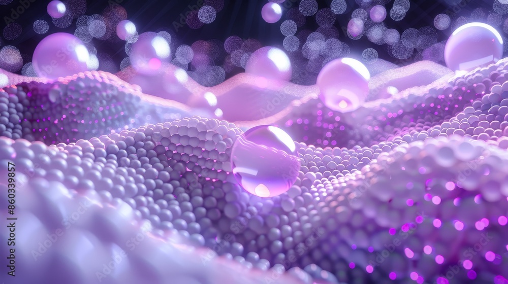 Surreal 3D visualization of dynamic neon light design with effervescent ...