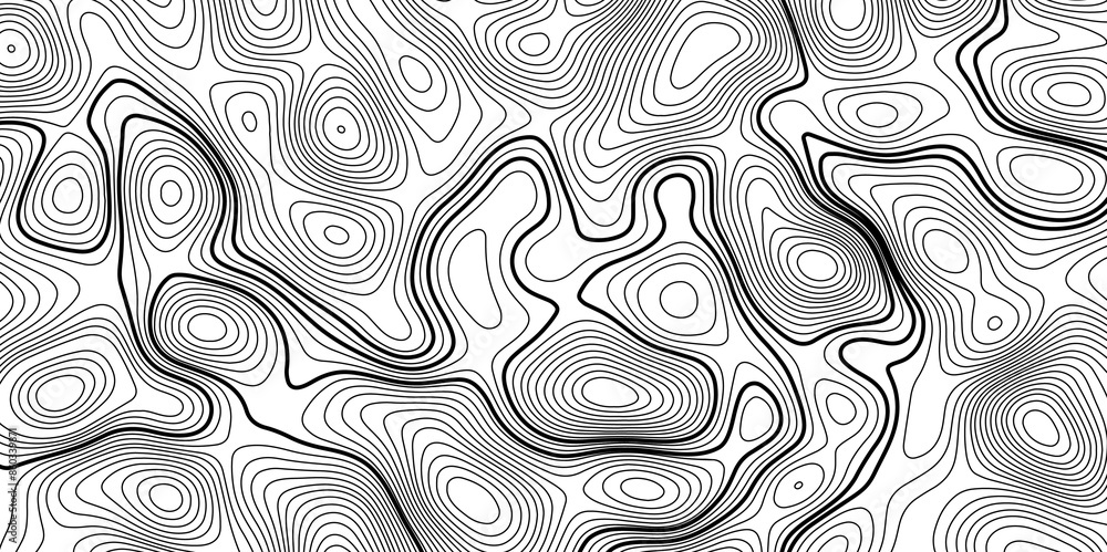 Topographic map and landscape terrain texture grid. Abstract white ...
