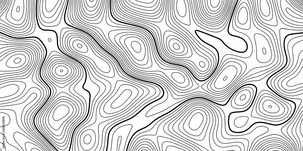 Topographic map and landscape terrain texture grid. Abstract white ...