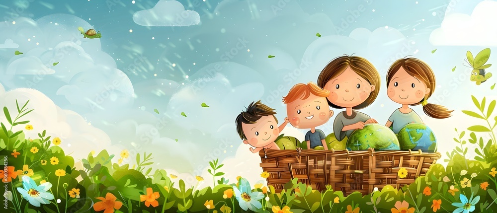 cute friends around the globe. cute kids around the earth ...