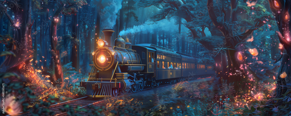 Fairytale Forest Railway: "A magical train traveling through an ...