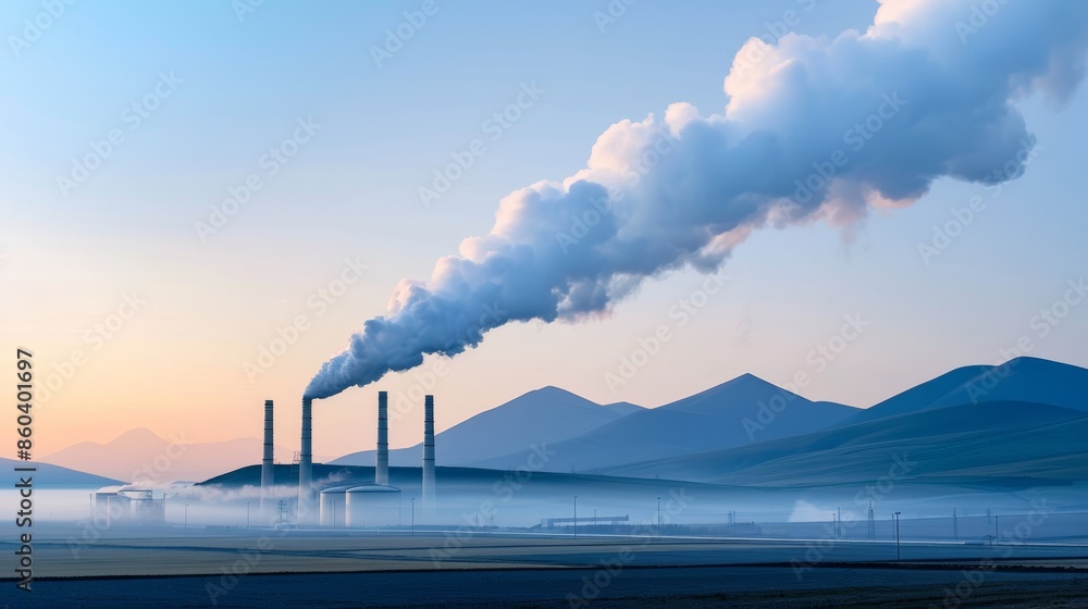 A carbon capture and storage facility in action, capturing CO2 ...
