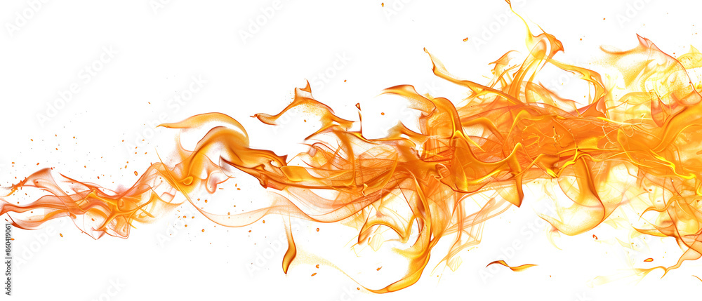 Watercolor fire in a line on the bottom of the page ,Design template ...