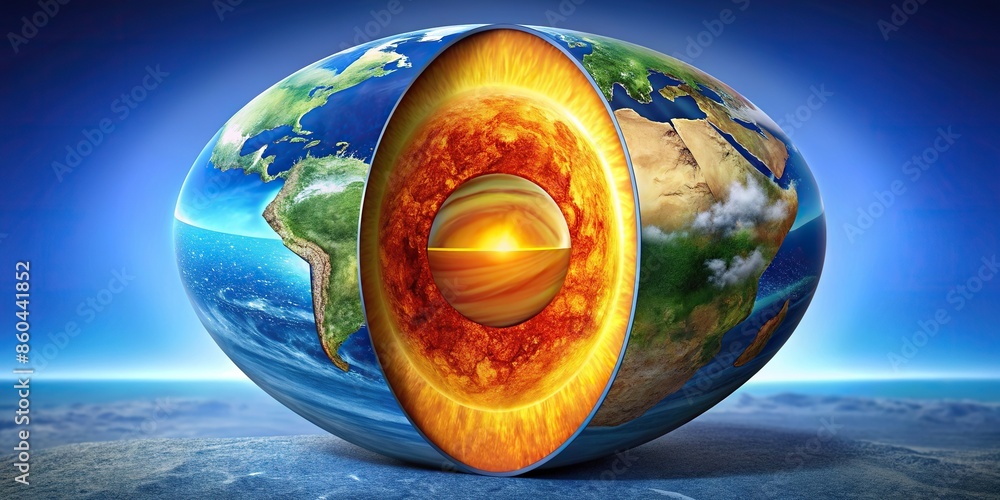 Fotografia do Stock: Educational cross-section diagram showing the ...