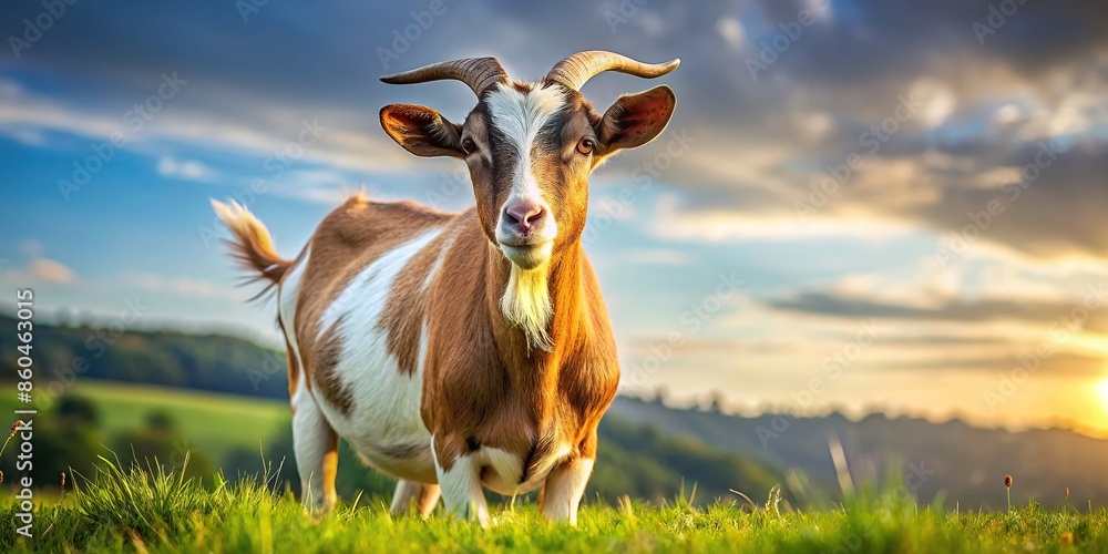Hybrid animal of a goat and a cow, resembling a unique and quirky ...