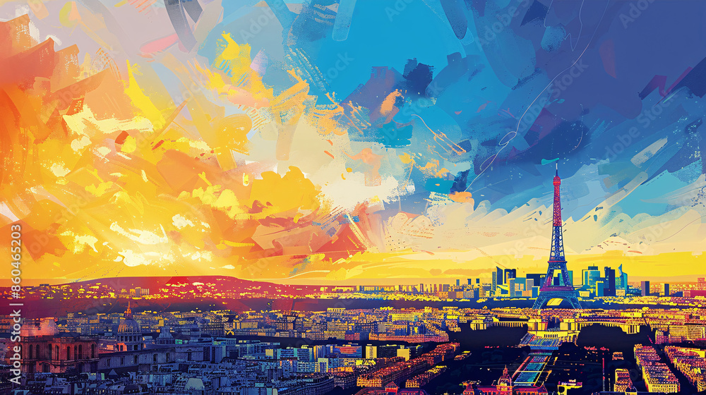 capturing the essence of Paris as the host city for the Olympic games ...