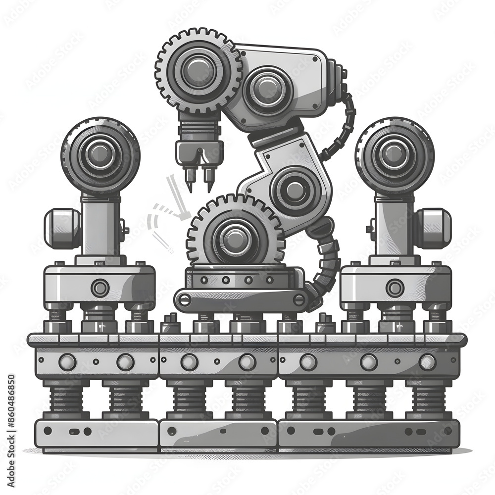 automation and optimization vector icon. operation process optimize ...