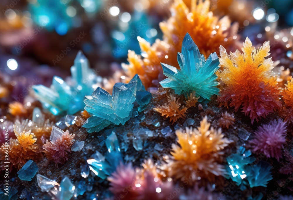 detailed view saline crystals stone natural mineral formation, rocks ...