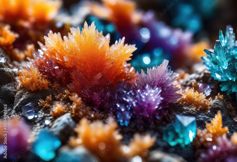 detailed view saline crystals stone natural mineral formation, rocks ...