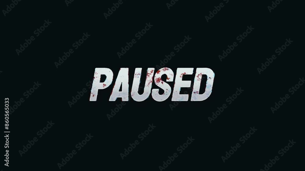 Minimalist Colorful PAUSED Text effect technological losses Typography ...