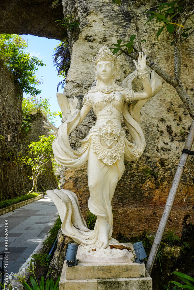 Statue of the goddess guarding the gate at Garuda Wisnu Kencana GWK ...
