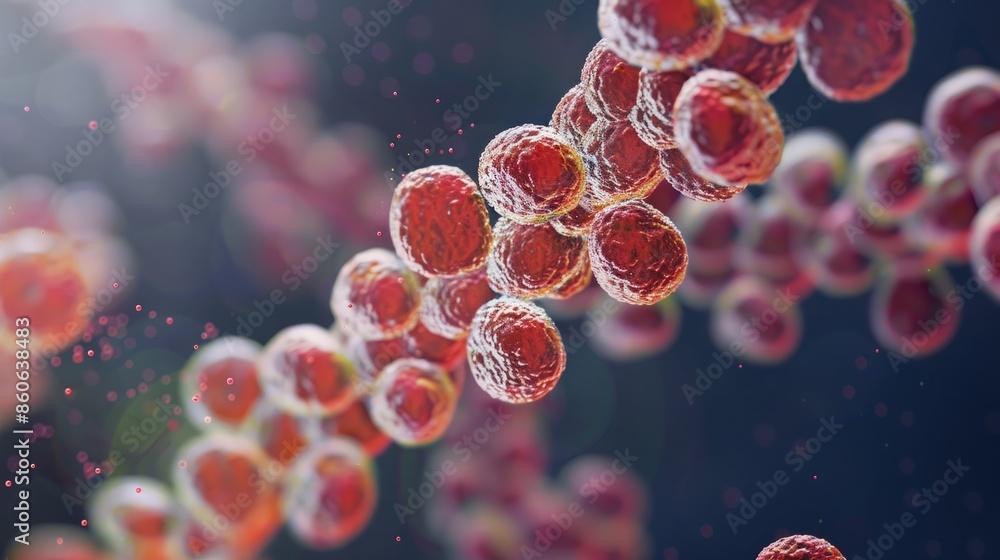 Microscopic View of Streptococcus Bacteria Causing Infections Stock ...