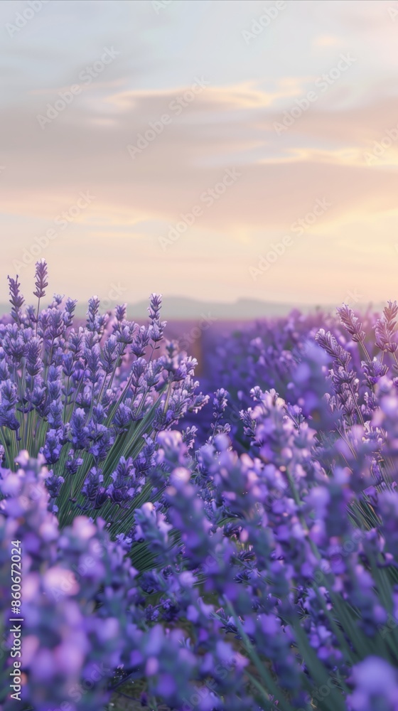 Flower field in the dawn sun, relaxing floral spring or summer ...