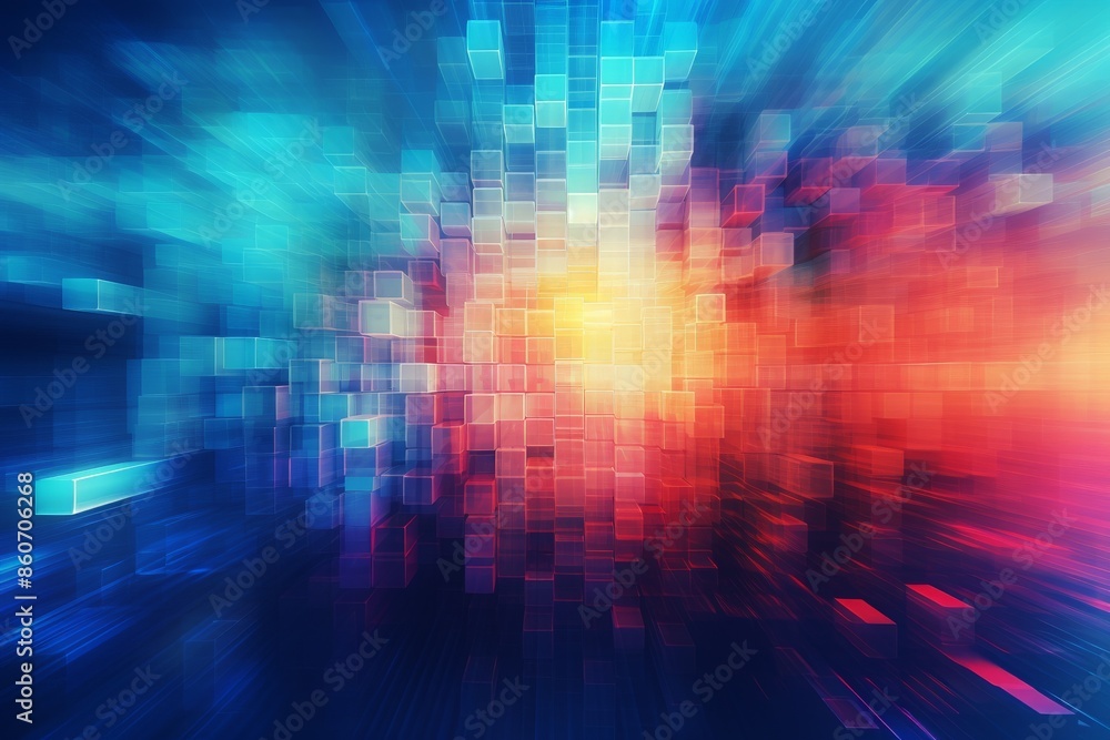 Colorful abstract digital background with motion blur effect. Perfect ...