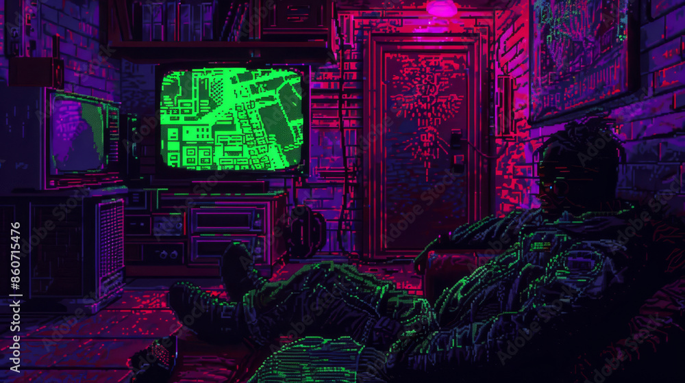 Interior of a 1990s living room featuring a CRT TV, VHS player, large ...