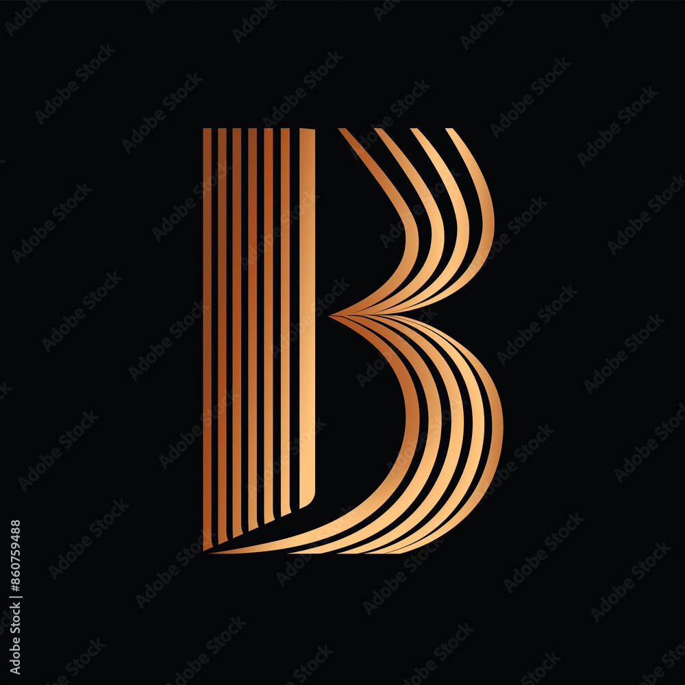 b logo, Use the letter B to create a logo with simple lines and flat ...