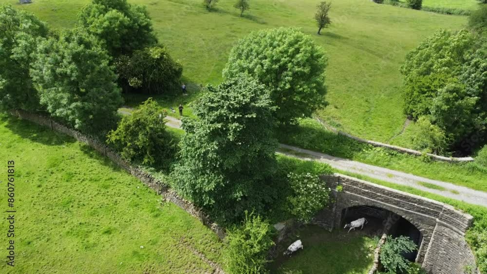 Aerial Photograph of Burwen Castle Roman Fort which is a registered ...