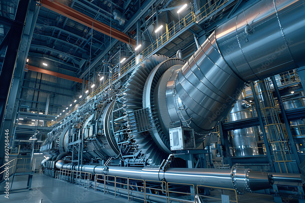 An industrial gas turbine power plant is designed for efficient ...