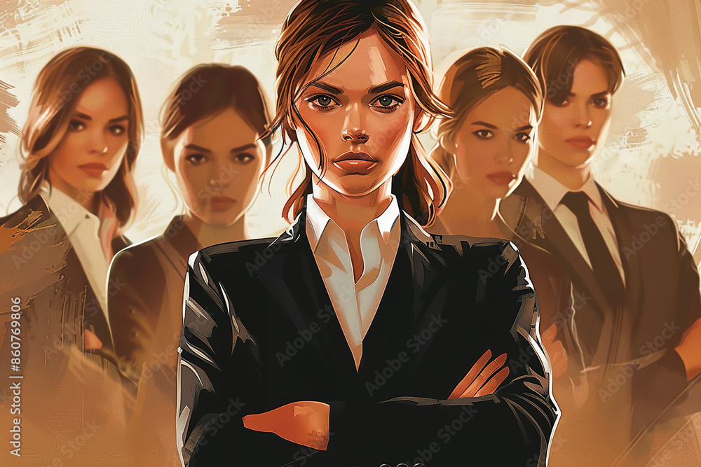 The confident office manager exudes leadership and professionalism in ...